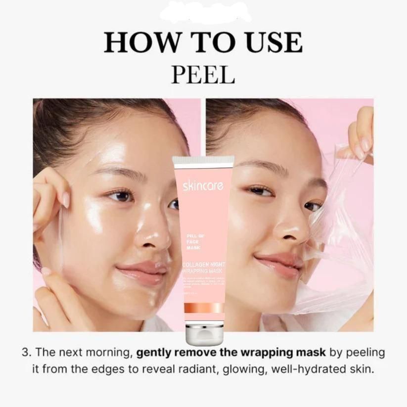 Collagen Night Wrapping Peel Off Mask Pack of 2 free shipping cash o ...